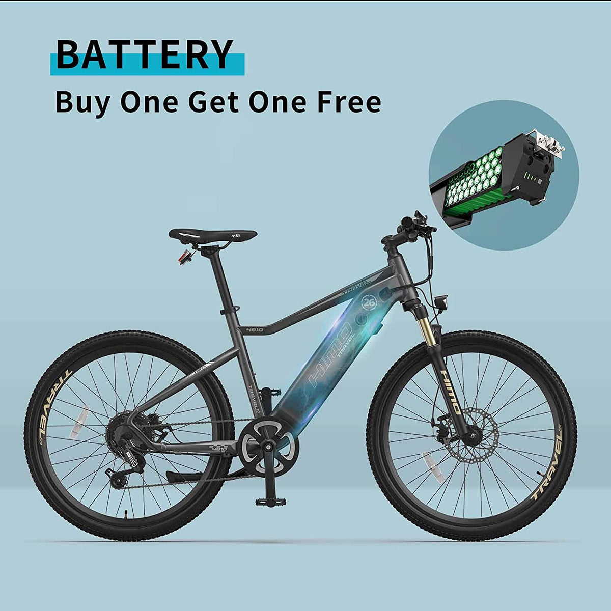 HIMO C26 Electric Bike with 2PCS 48V/10Ah Battery